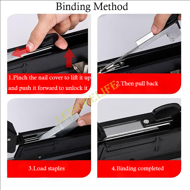 Heavy Duty Long Arm Stapler Model 102 Notebook Stapler 210 Sheet ...