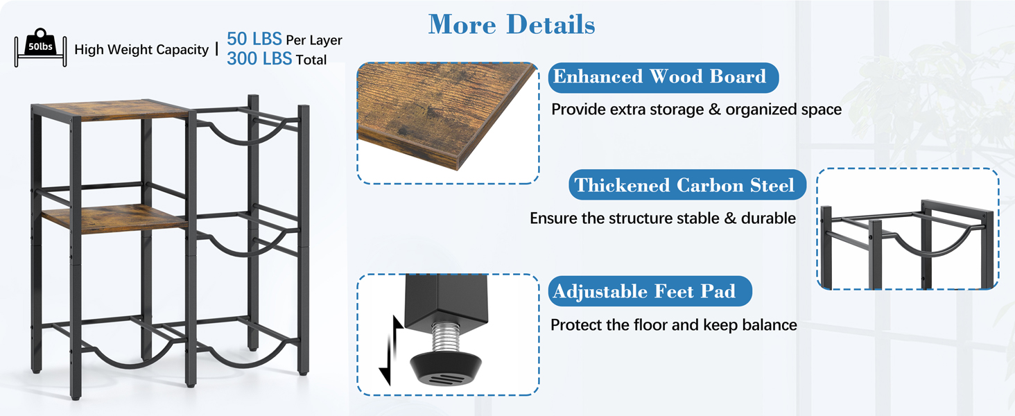 3 Layer Water gallon stand rack with countertop water container rack ...