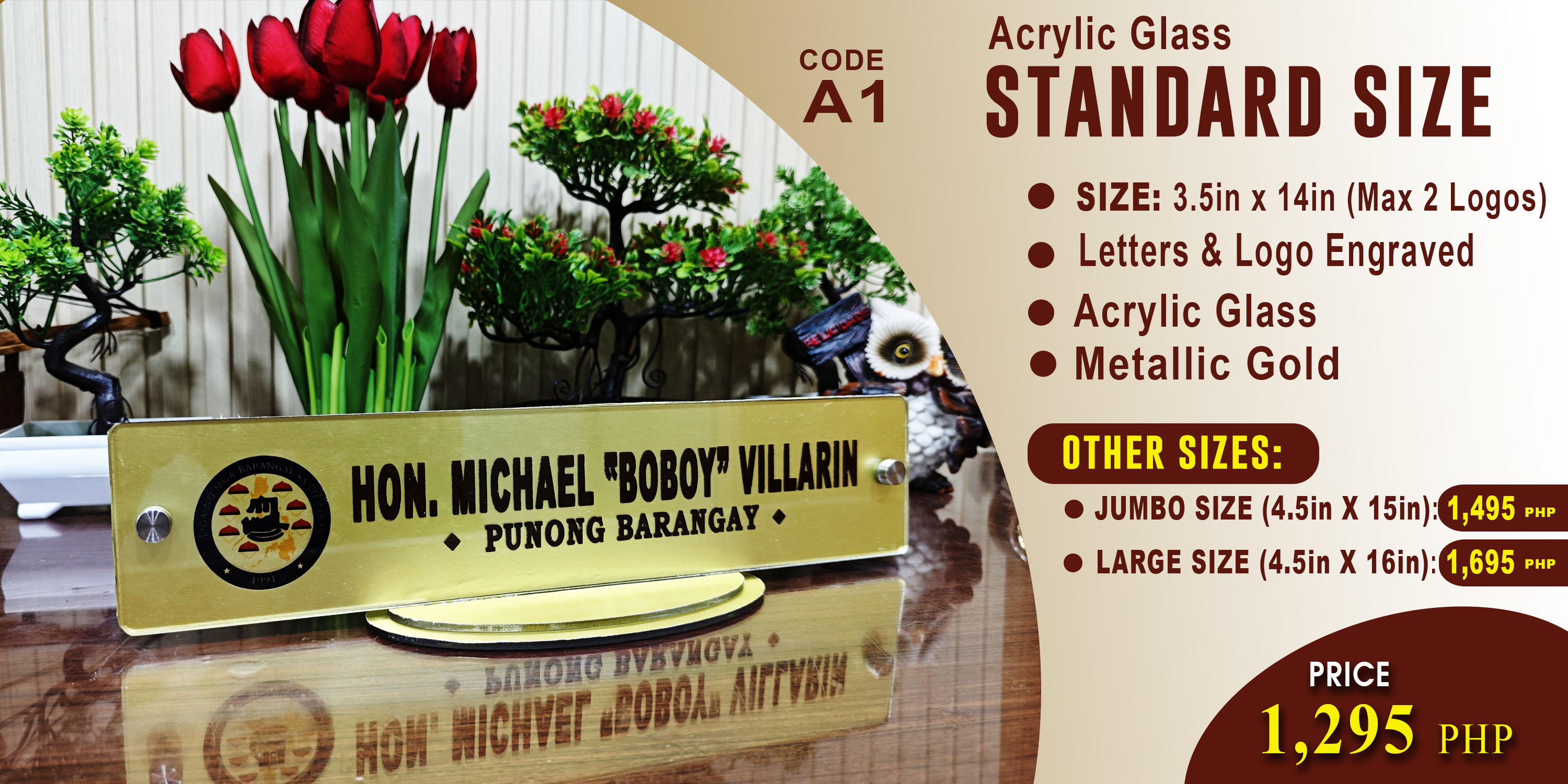 Desk/Table Name Plate (Acrylic) - Premium | Shopee Philippines