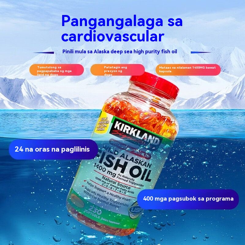 Authentic Kirkland Signature Wild Alaskan Fish Oil 1400 mg 230 na kapsula-PDD | Shopee Philippines