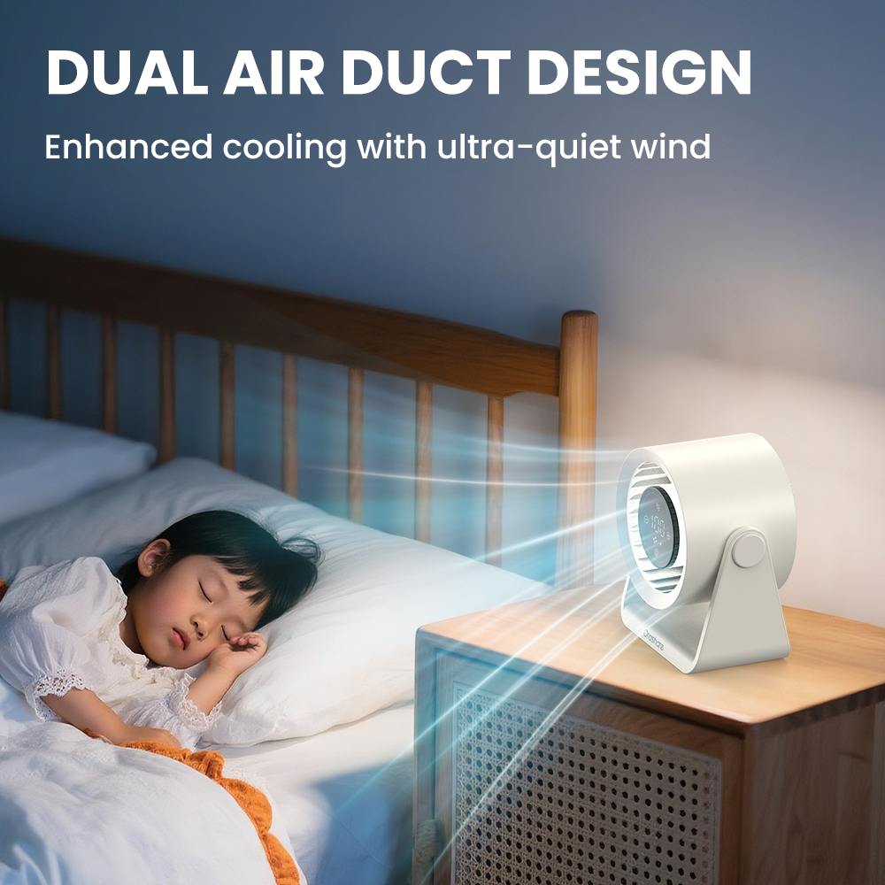 Orashare DF03L 10000mAh Rechargeable Desk Fan with LED Light 100 Gears ...