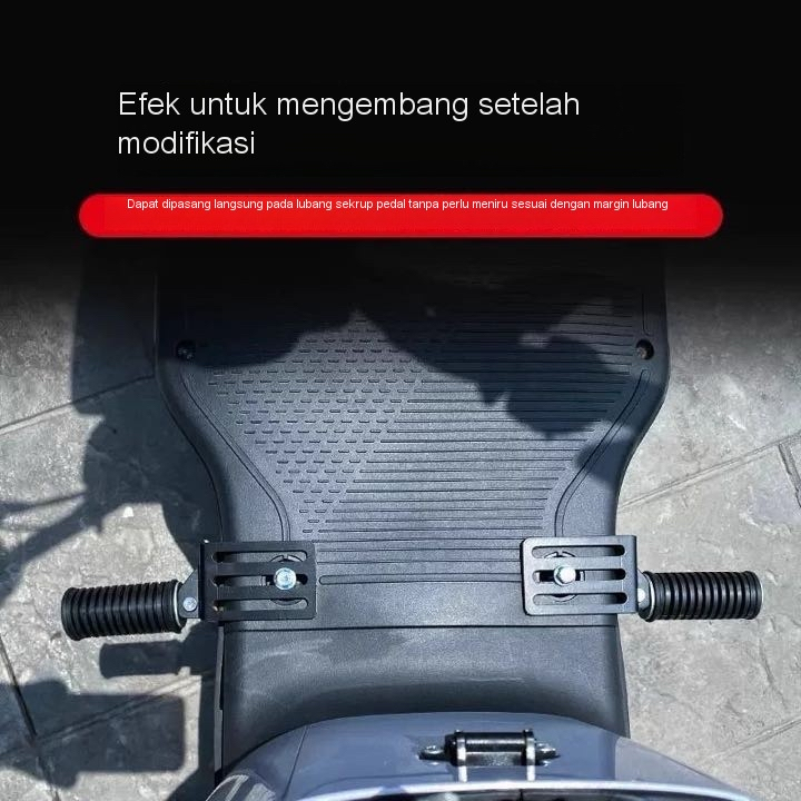 2pcs Universal Footstep Motorcycle Folding Pedal Foot Anti-Slip Hanging ...