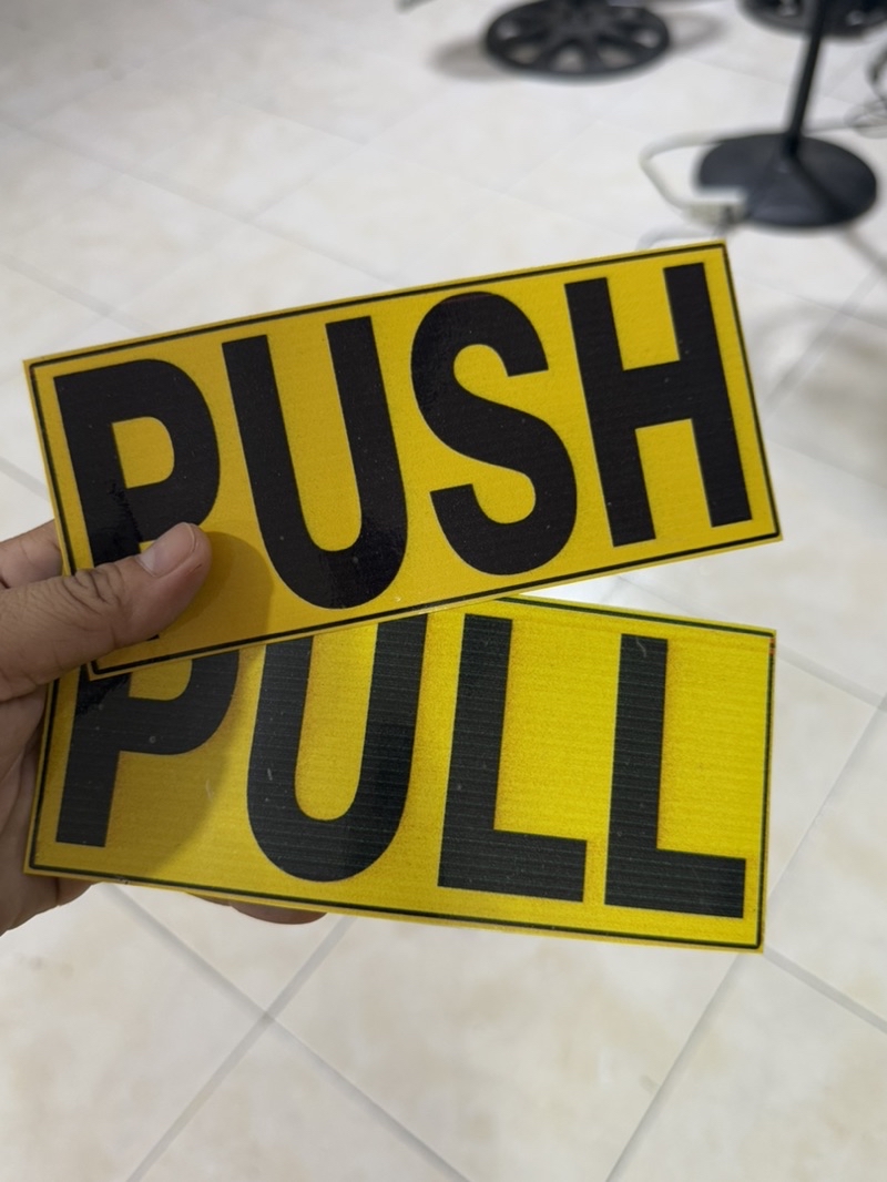 Push Pull Sticker signage | Shopee Philippines
