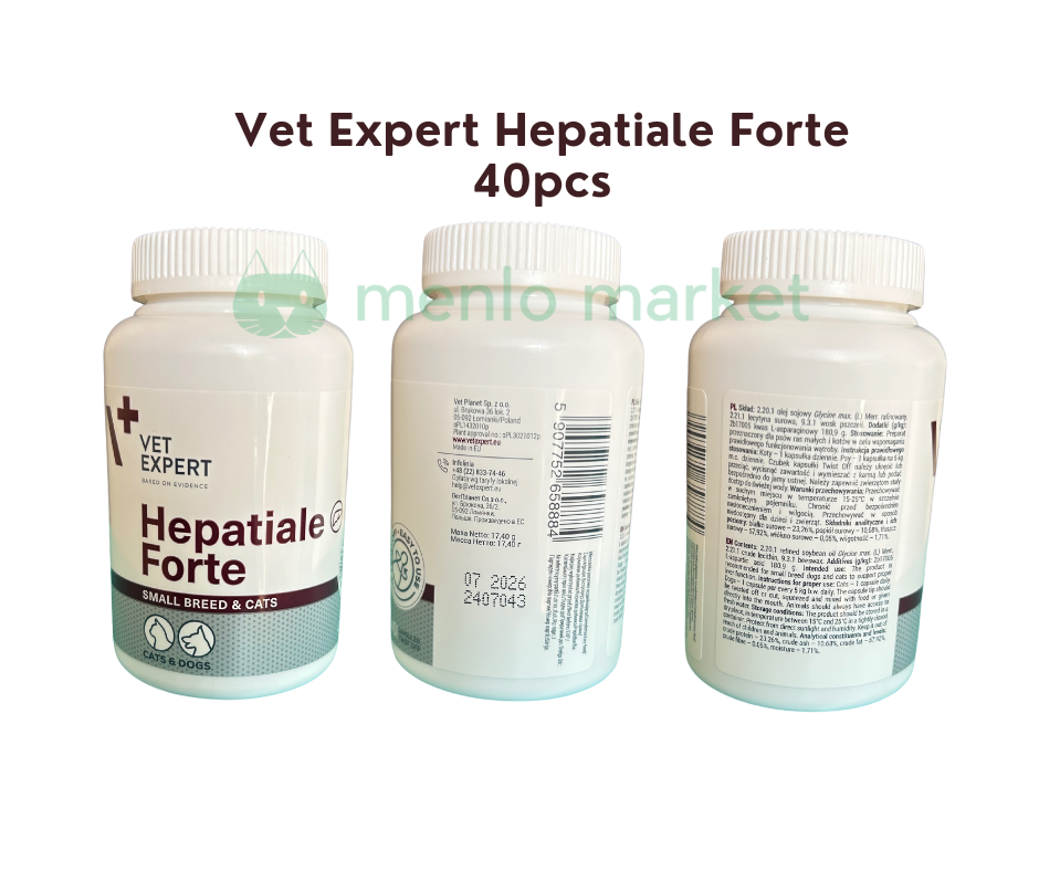 Vet Expert Hepatiale Forte Small Breed 40 pcs Twist Off capsule for ...