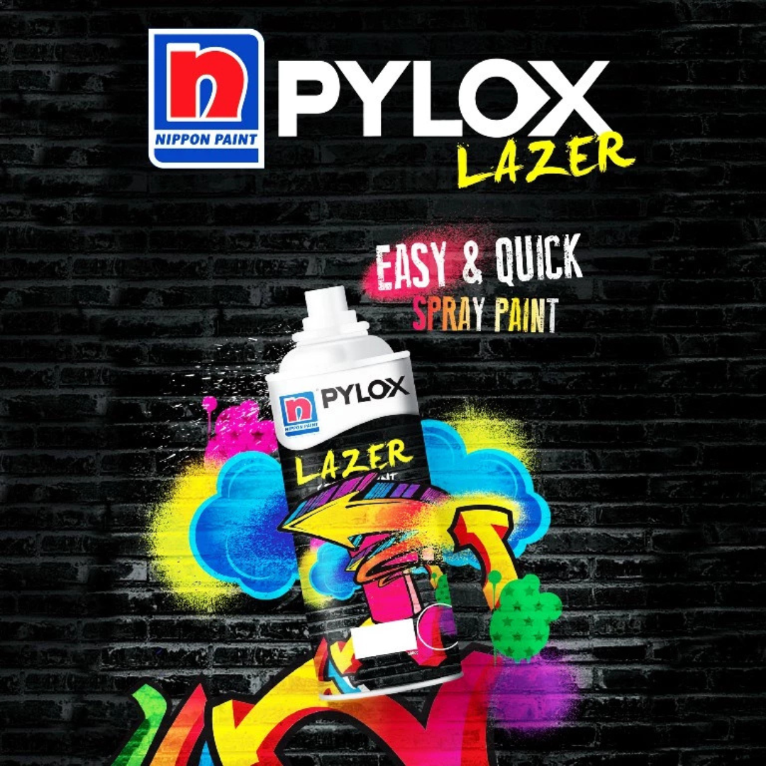 PYLOX #48 GLOSS BLACK ORIGINAL LAZER SPRAY PAINT 400CC | Shopee Philippines