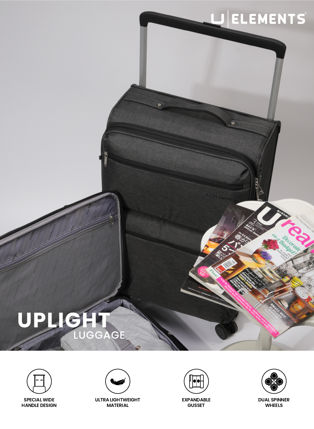 U Elements Uplight Organizational Luggage Set 20"/24"/28" Inches ...