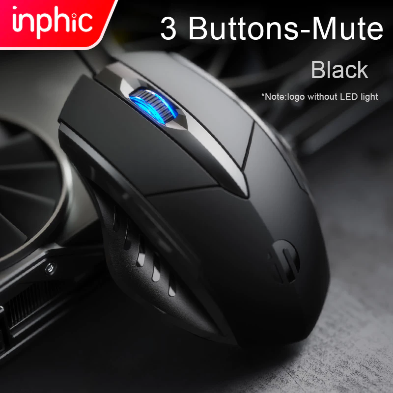 INPHIC W1S Wired Gaming Mouse 3 Key 1200dpi Ergonomic Mute Fashion Mice ...