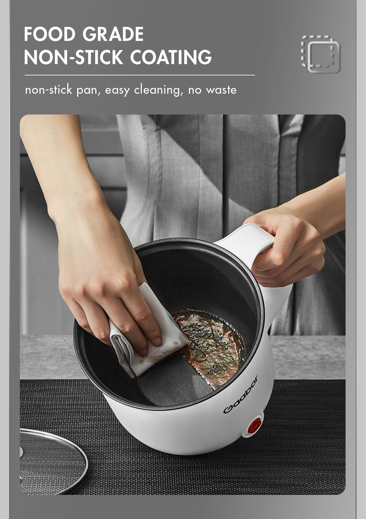 Gaabor 1.8L Mini Rice Cooker with Steamer | Multi-Function Cooker | Non ...