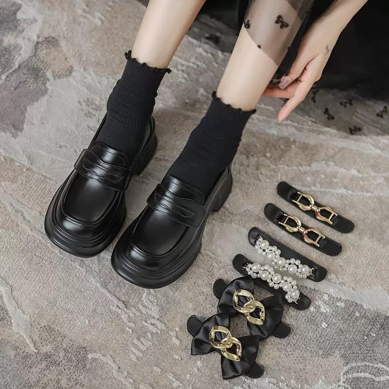 「KAEVE」BUY 1 TAKE 4 design Mary Jane Velcro leather black heels Lolita ...