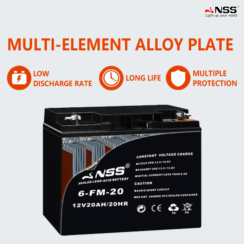 NSS 12V 20ah Rechargeable Sealed Lead-Acid Battery Solar Fan Toy Car ...