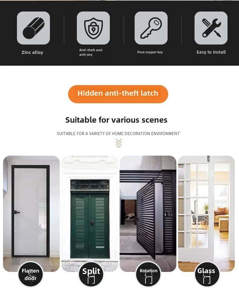 Hoba Aluminum Alloy Floor-standing Mortise Lock Glass Door Spring Bolt ...
