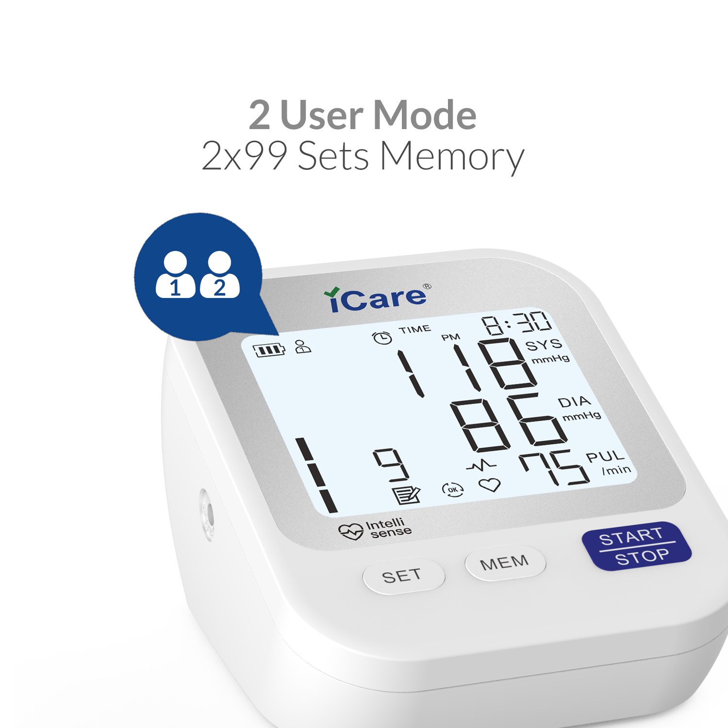 iCare Bundle Deal 16 BG50 Glucose Meter + CK239 Digital BP Monitor ...
