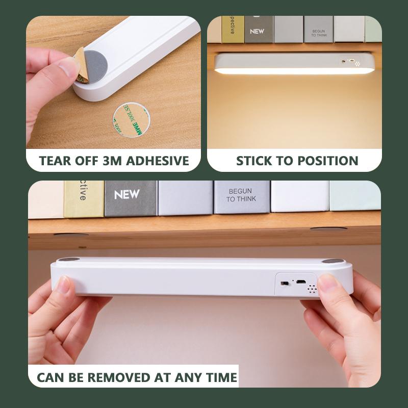 【Free Gift】LED Magnetic Desk Lamp Dim Study Light 3 colors Cabinet ...