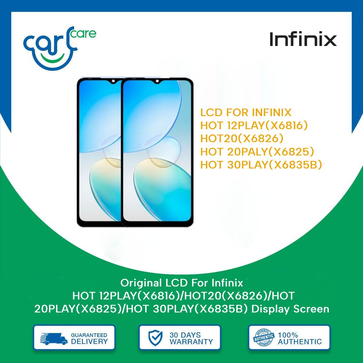 LCD For Infinix Hot 12 Play(X6816)/HOT 20(X6826)/HOT 20 PLAY(X6825)/HOT ...