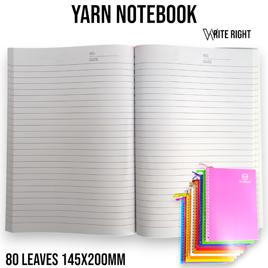 10Pieces Yarn Notebook for Grade School & Secondary 80Leaves w/Plastic ...
