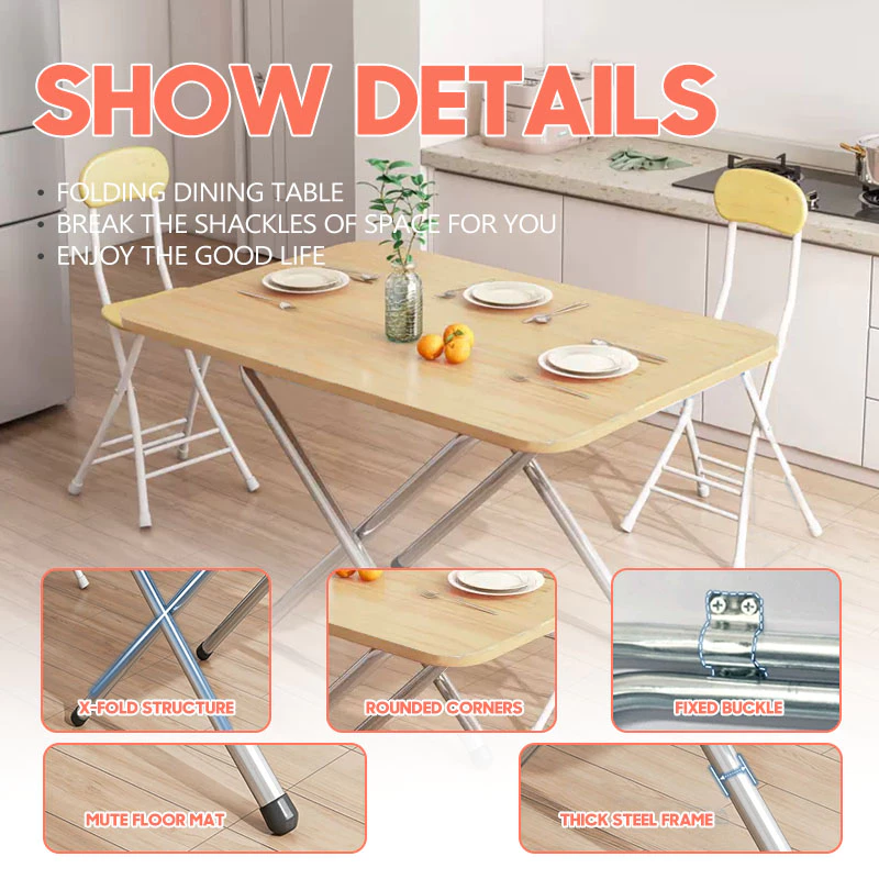 Portable Dining Table Home Folding Table Office Desk Multifunctional ...
