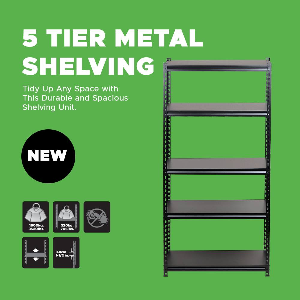 Greenfield Heavy Duty 5-Layer Steel Rack Organizer - Tool Storage ...