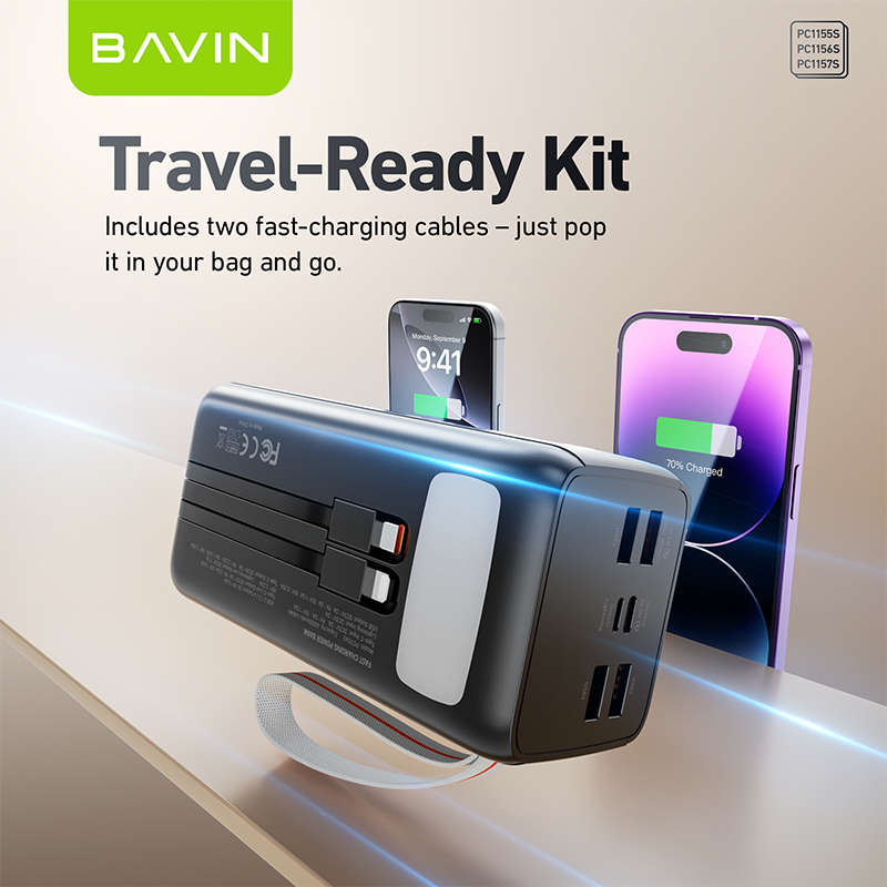 BAVIN PC1157 50000mAh 40000mAh 30000mAh 22.5W Fast Charging Power Bank ...