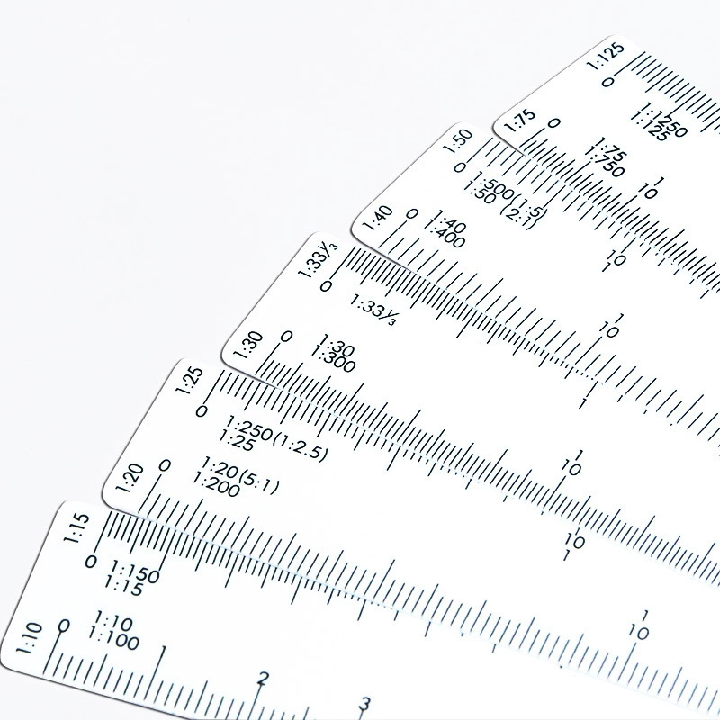 Fan Scale Folding Ruler Multi Ratio Measure Scale for Interior Design ...