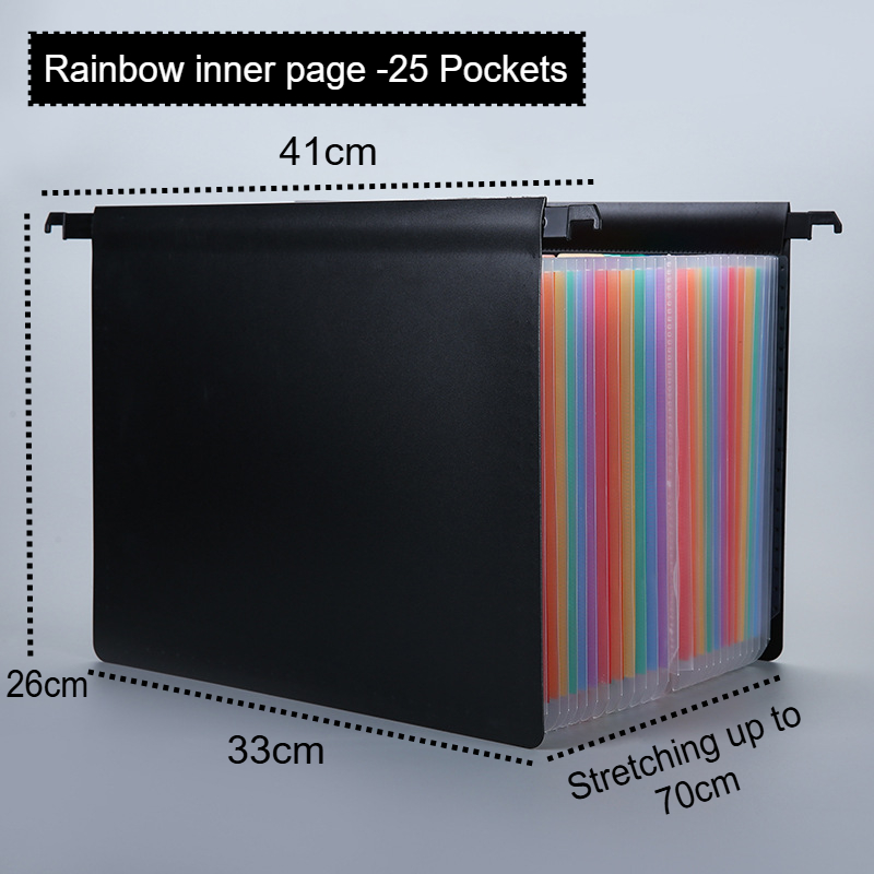 Hanging Expanding File Folder 13/25 Pockets Desk Paper Document ...