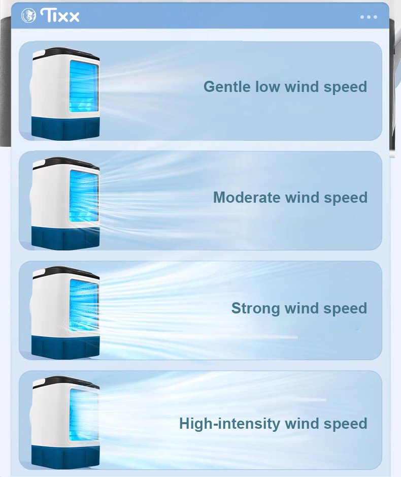 TIXX Air Cooler humidifier Desktop Fan USB Mini Portable Aircons fan ...
