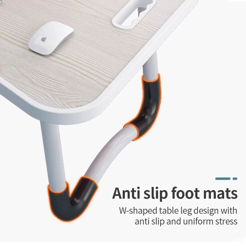 Foldable Study Table for kids and adults Lazy Bed Desk Wooden Table ...