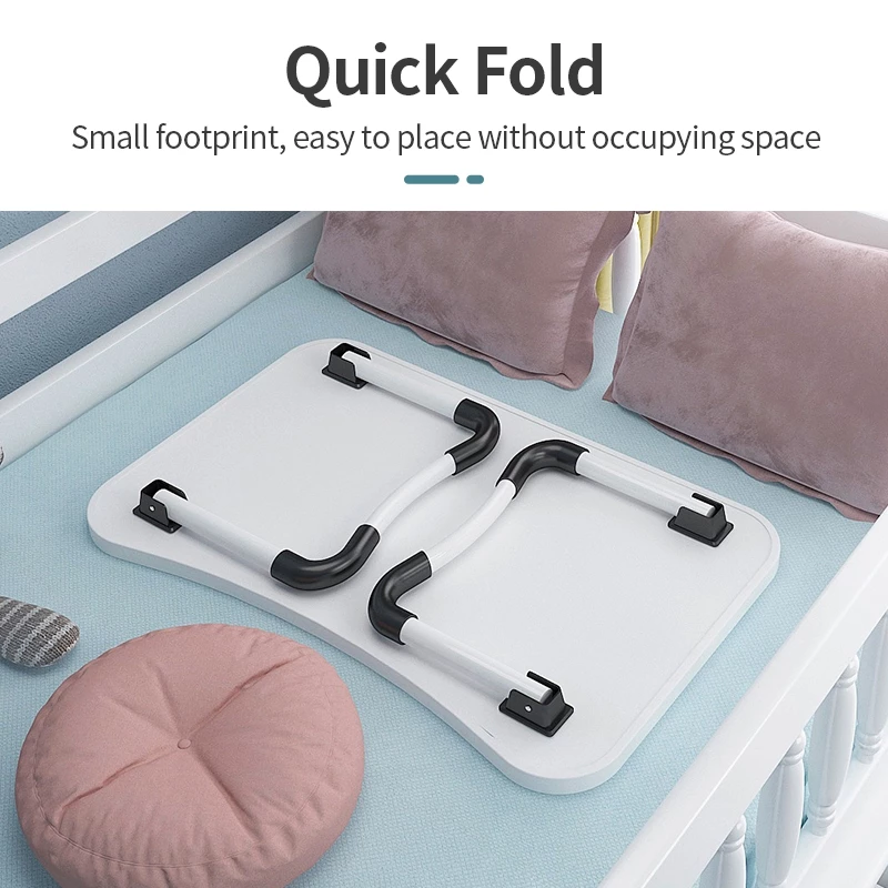 Foldable Study Table for kids and adults Lazy Bed Desk Wooden Table ...