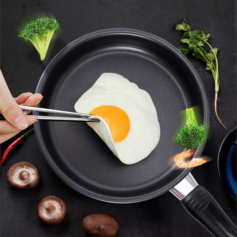 Flat bottomed pan non stick pan multiple cooking methods kitchen iron ...