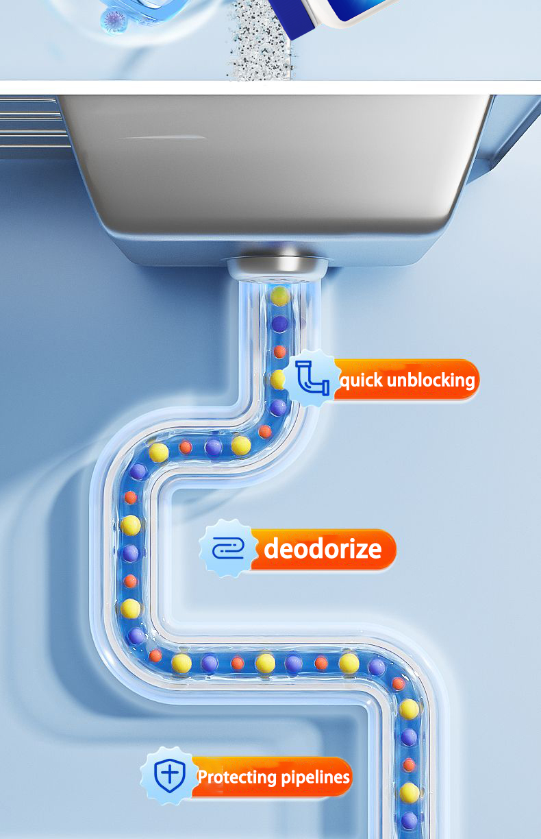 Japan Powerful Cleaner Drainage Clog Remover Dissolve Grease Hair Oil ...