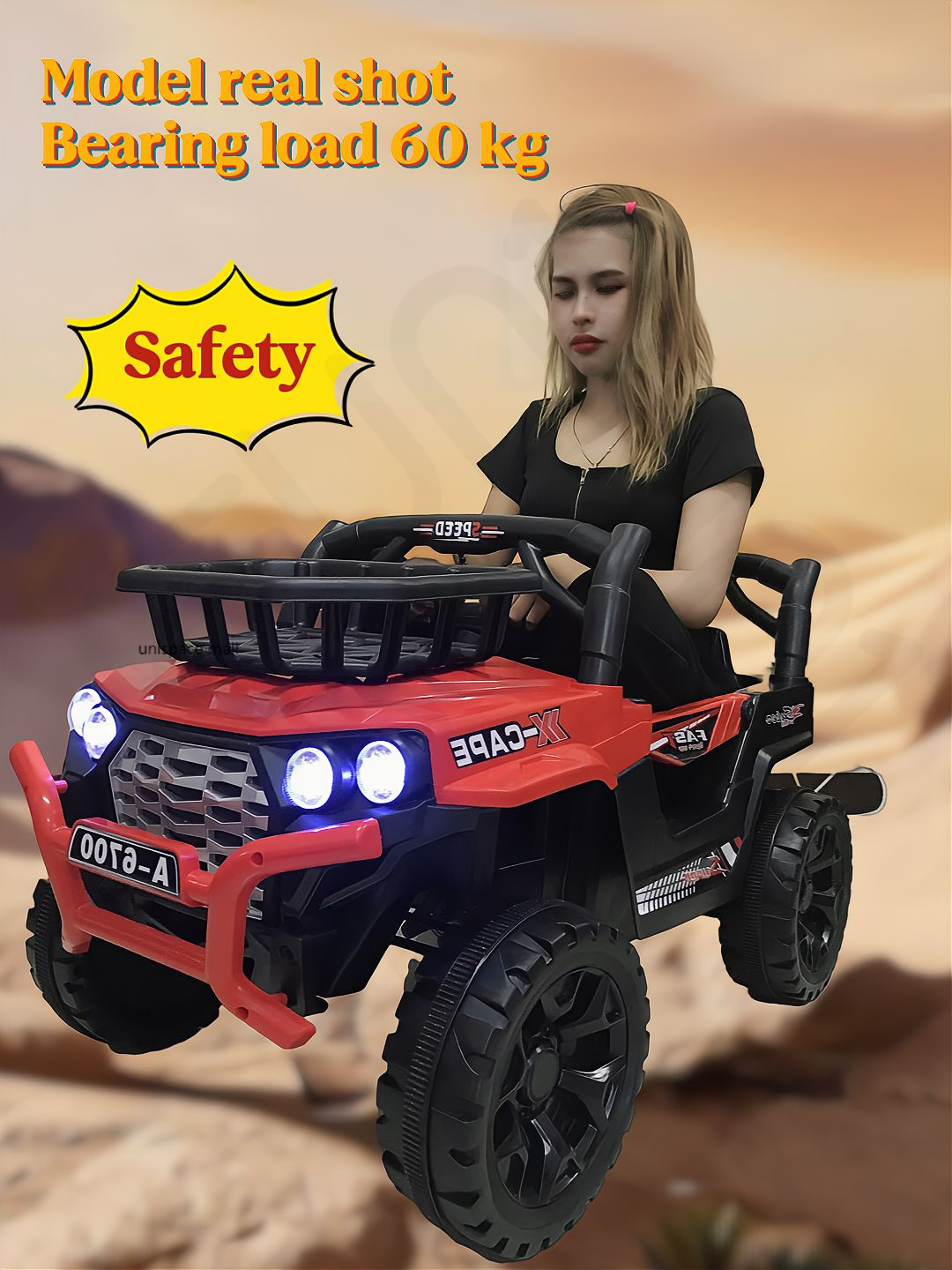 Children Electric Car Kids Jeep Off-road Rechargeable Remote Control ...