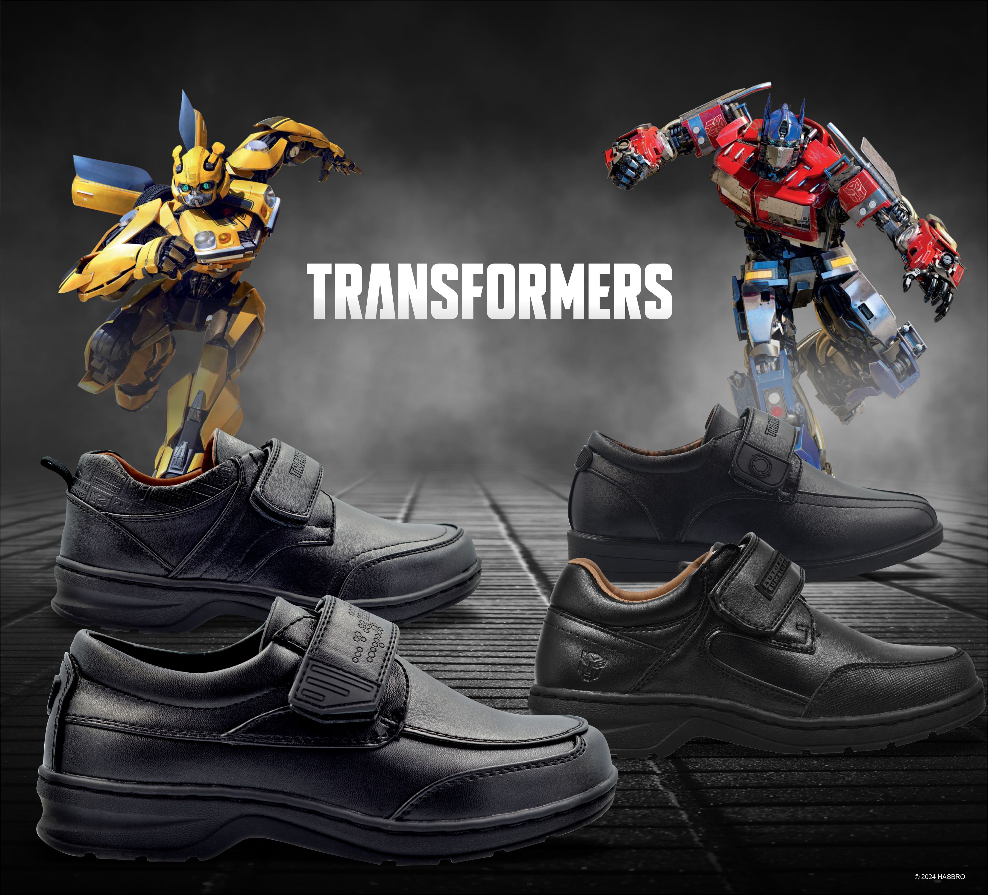 Hasbro Transformers Black School Shoes with Memory Foam for Kids Boys ...