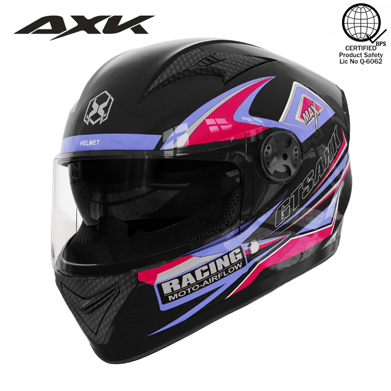 AXK Motorcycle Helmet Full Face Dual Visor 557 Full Series Helmet with ...