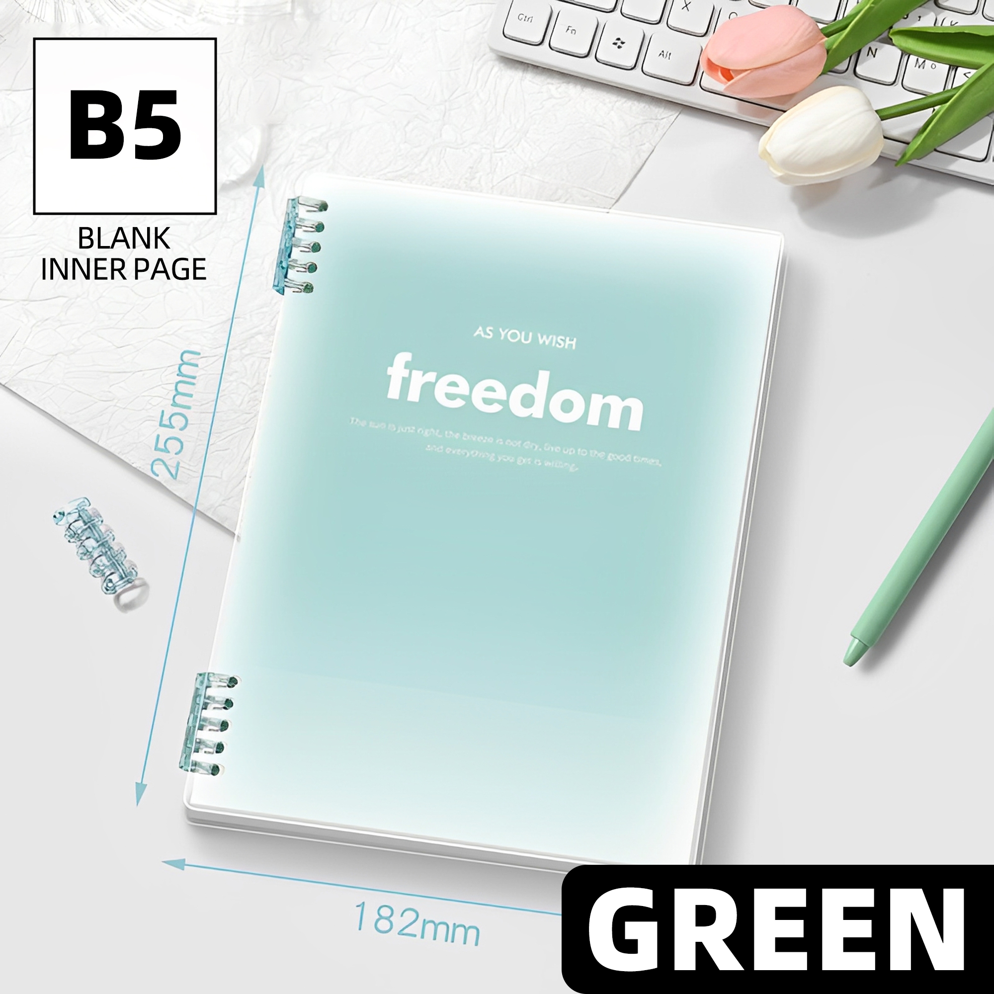 A4 / A5 / B5 Morandi Coil Notebook Loose Detachable leaf Notebook ...
