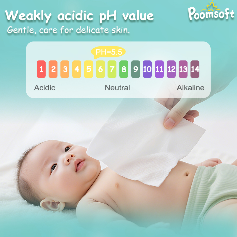 Poomsoft 10 Packs x 80 Sheet Non-Alcohol Unscented Safe Baby Gentle ...