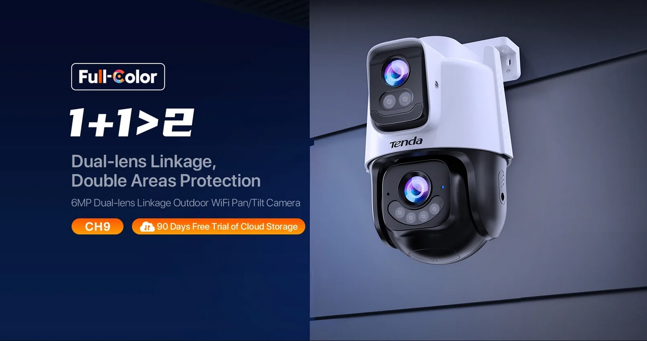 Tenda CH9 6MP Full Color Security Wifi 6 AI Camera | Dual Lens ...