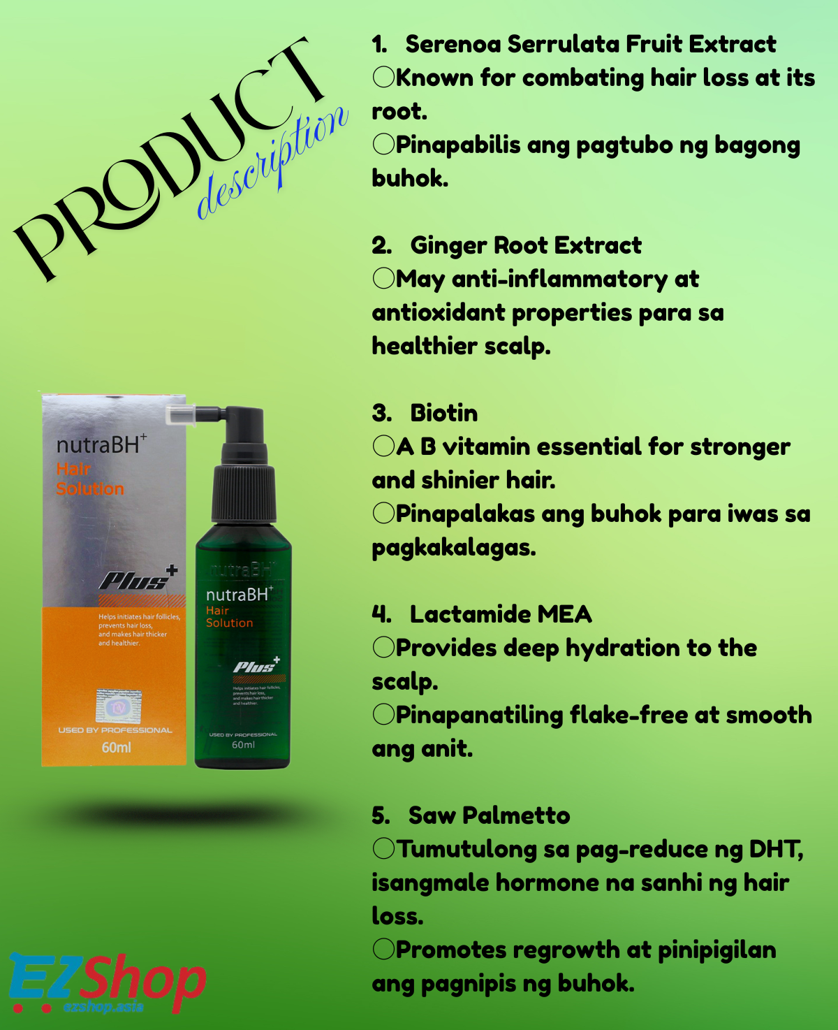 Nutra BH Hair Solution | Strengthens & Nourishes for Healthier Hair | Shopee Philippines