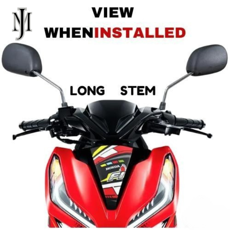 Kawasaki CT150 JM Stock Side Mirror Chrome Stem Clear Lens Side Mirror ...