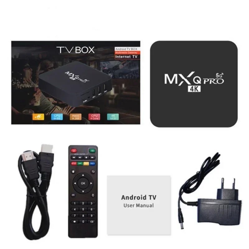 New Smart TV Box MXQ-PRO 4K HD Android Dual-WIFI 3D Video Media Player Home Theater TV Set-top ...