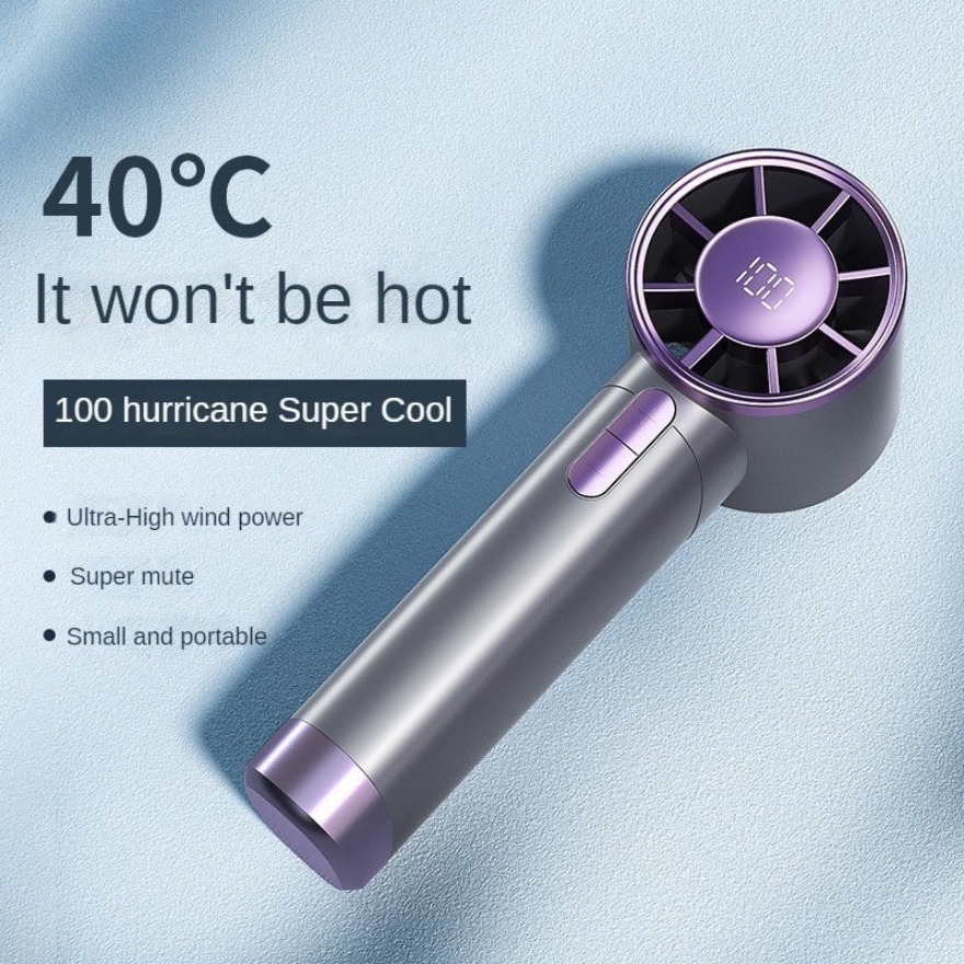 8000MAH Bladeless Handheld Small Fan Portable High Speed Rechargeable ...