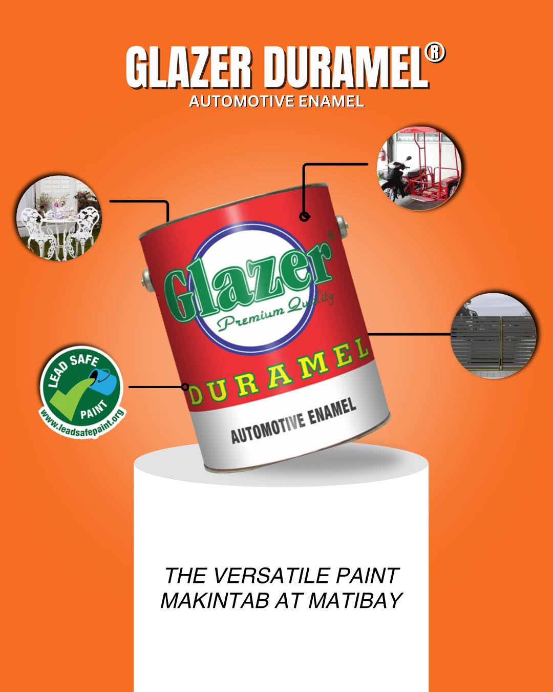 A-Plus Glazer Duramel Automotive Enamel (4L Gallon) - Premium Quick-Dry ...