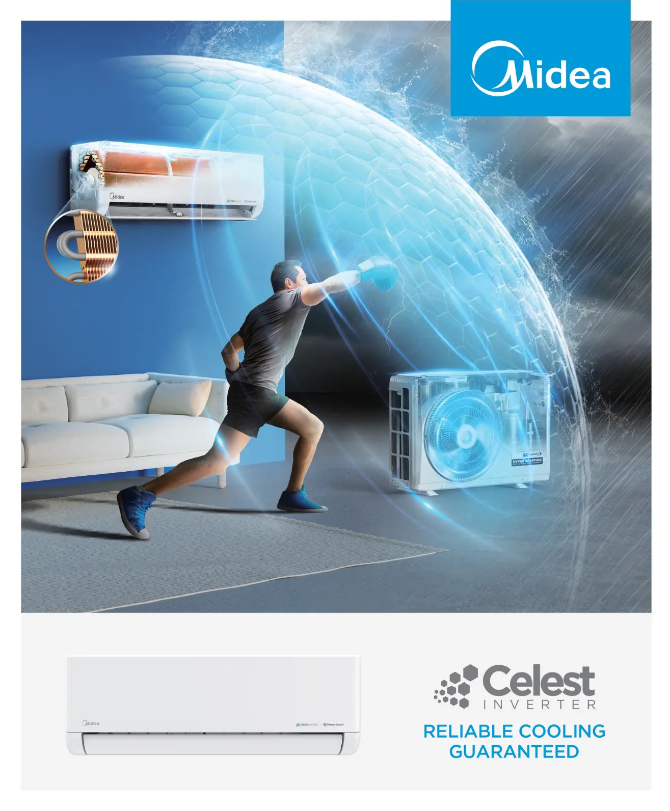Midea Celest Full DC Inverter Split-Type Air-Conditioner R32 ...