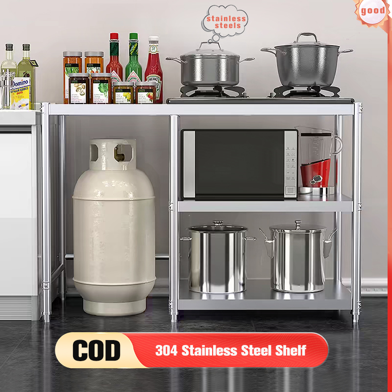 Adjustable Kitchen Storage Shelf Shelf 304 Stainless Steel Gas Stove ...