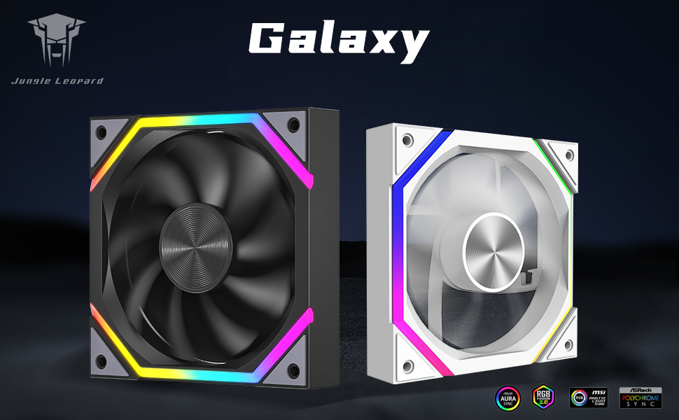 Jungle Leopard Star-River Galaxy ARGB CPU Fan 120mm 4PIN PWM Single PC ...