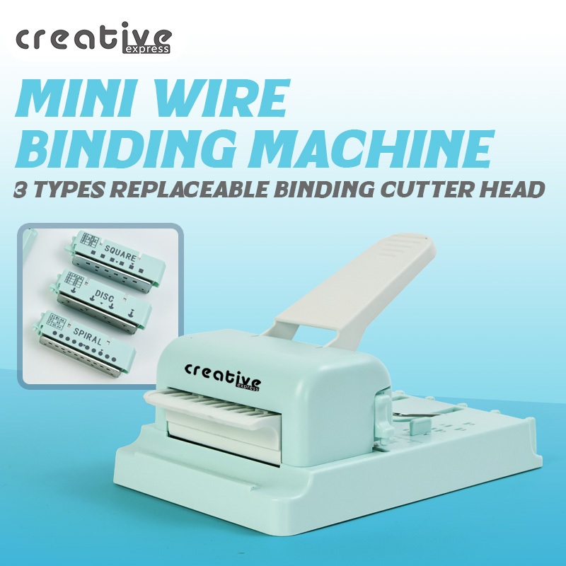 Creative 3:1 Mini Binding Machine Replaceable Wire And Spiral ...