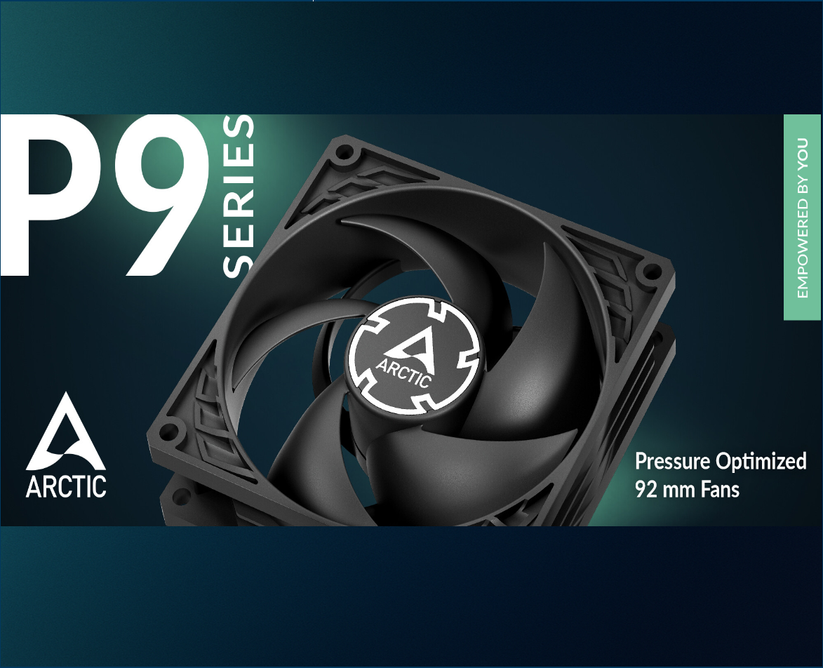 ARCTIC P9 PWM PST Computer Fan 90mm Daisy Chain 3000 RPM High ...