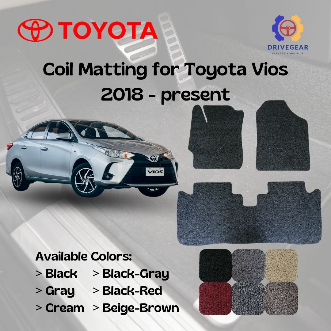 Toyota Vios 2018 - present PVC Spaghetti Car Floor Matting with Anti ...