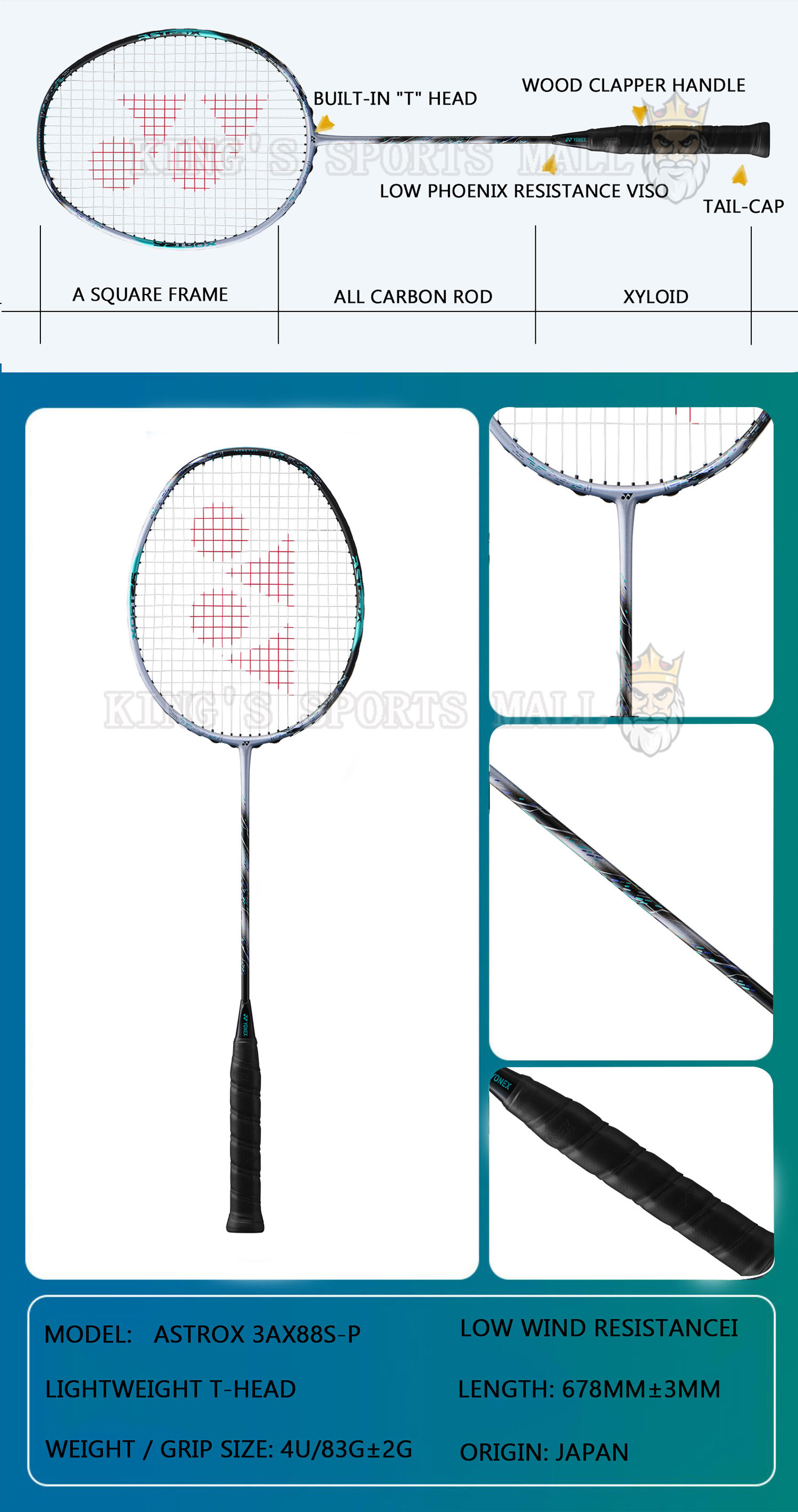ASTROX 100ZZ Kurenai Dark Navy Badminton Racket Full Carbon Single 4U 83g Made In Japan | Shopee ...