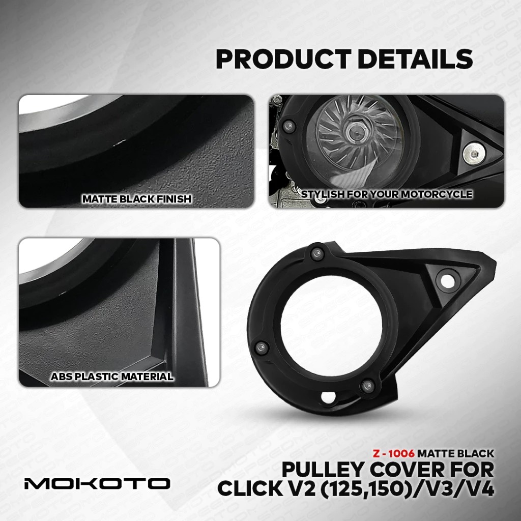 MOKOTO CLICK V2 / CLICK V3 / CLICK V4 PULLEY COVER WITH TRANSPARENT ...