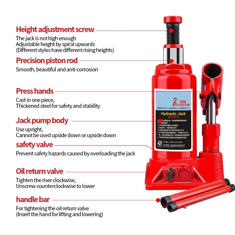 10 Tons Car Horizontal Jack Hydraulic Extra Heavy Duty Bottle Type ...