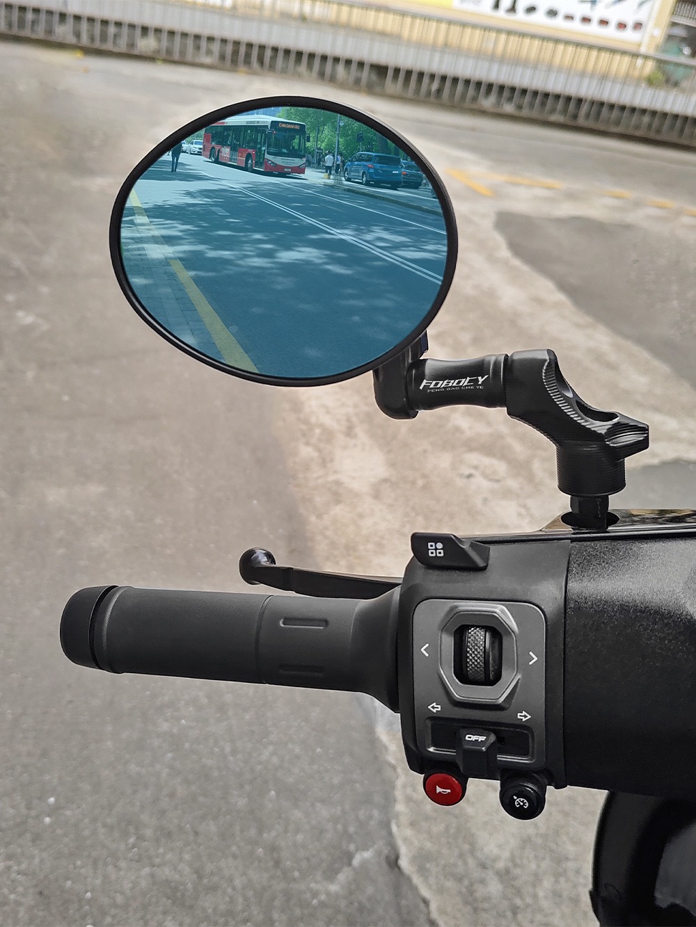 Motorcycle Side Mirror Clear Side Mirror Mount Adjustment Full CNC ...